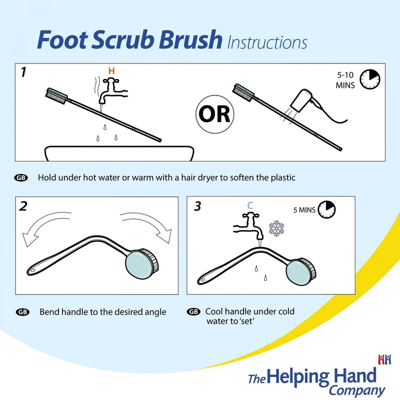 Helping Hand Foot Scrub Brush With Pumice | Sponges and Washing Aids ...