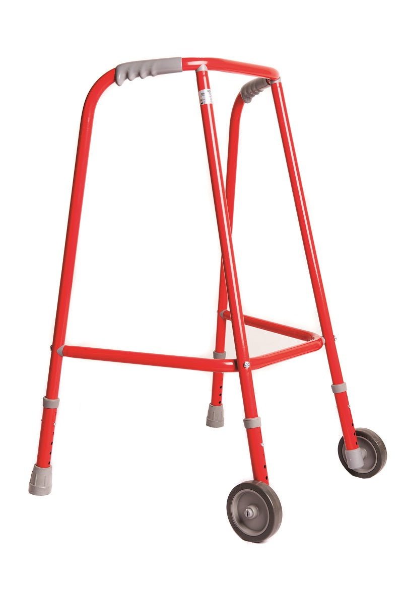 Red Adjustable Height Walking Frame | Walking Frames with Wheels ...